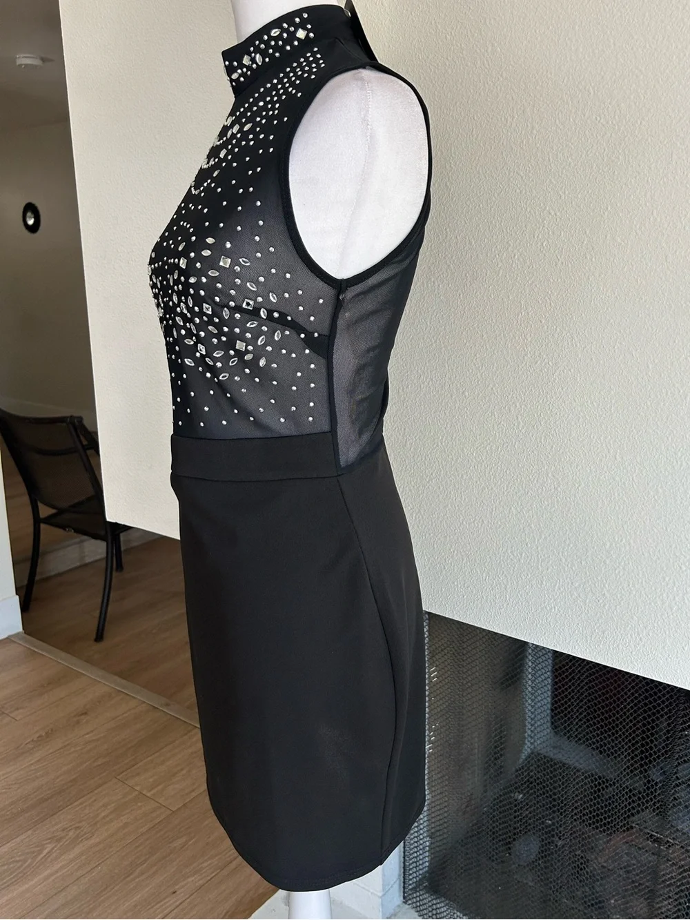 privy | Dresses | Privy Black Sleeveless Mockneck Mini Dress With ...